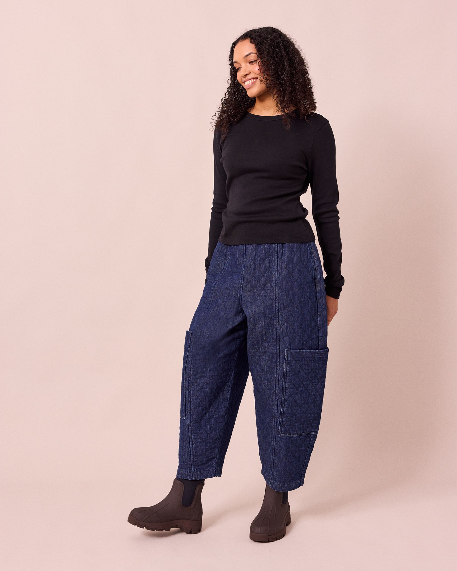 Amala Dark Blue Denim Trousers – Beyond Nine