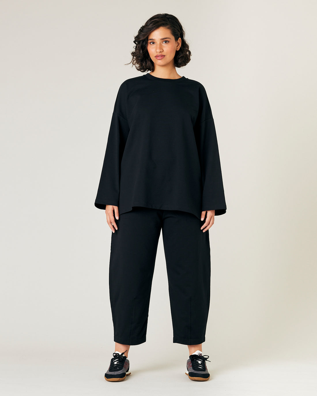 Huxley Black Cotton Jersey Trousers – Beyond Nine
