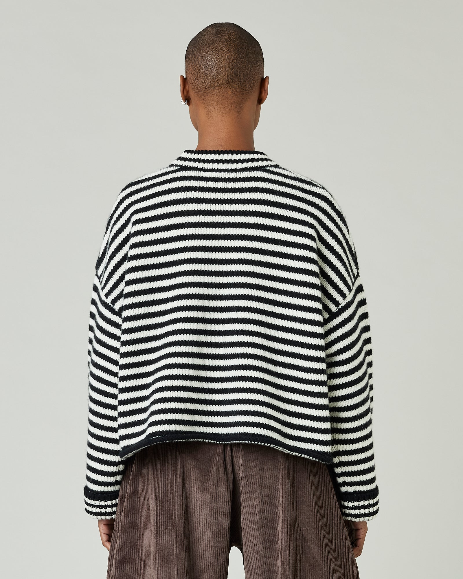 Coco Black & Ivory Stripe Knitted Wool Jumper – Beyond Nine