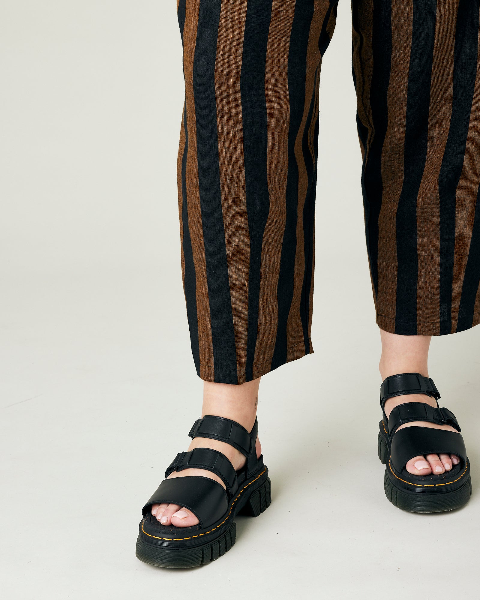 Huxley Rust & Black Stripe Linen Trousers – Beyond Nine
