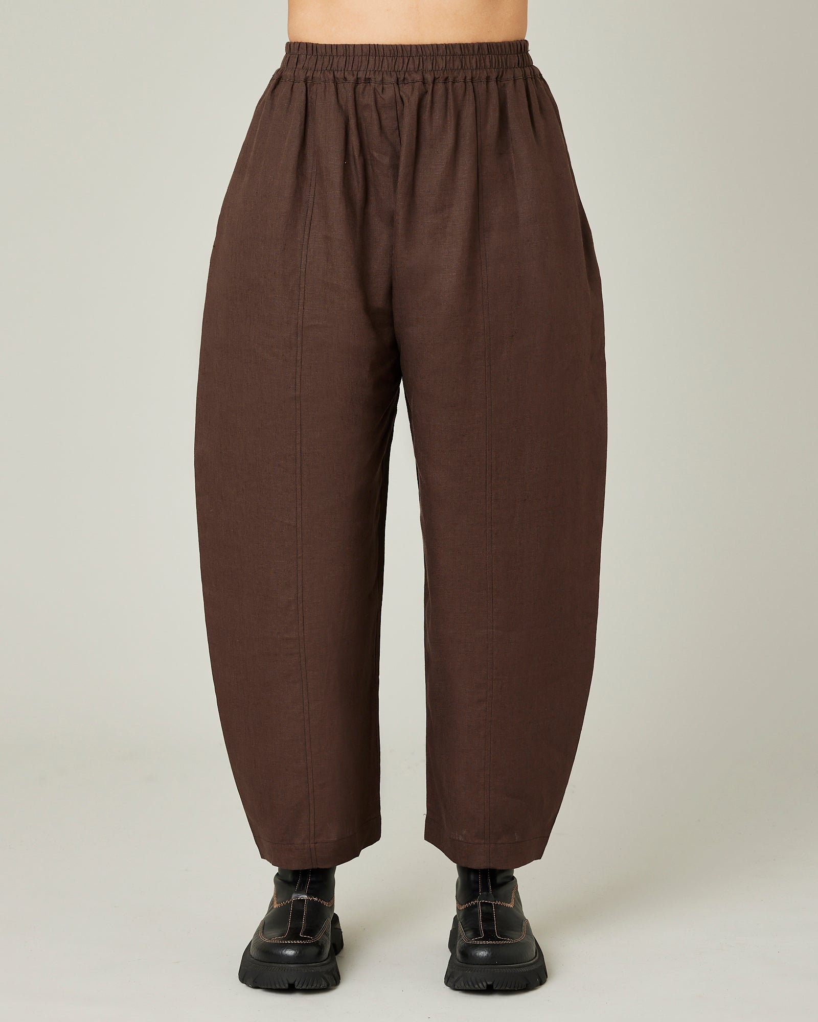 Mabel Rust And Black Stripe Linen Trousers – Beyond Nine