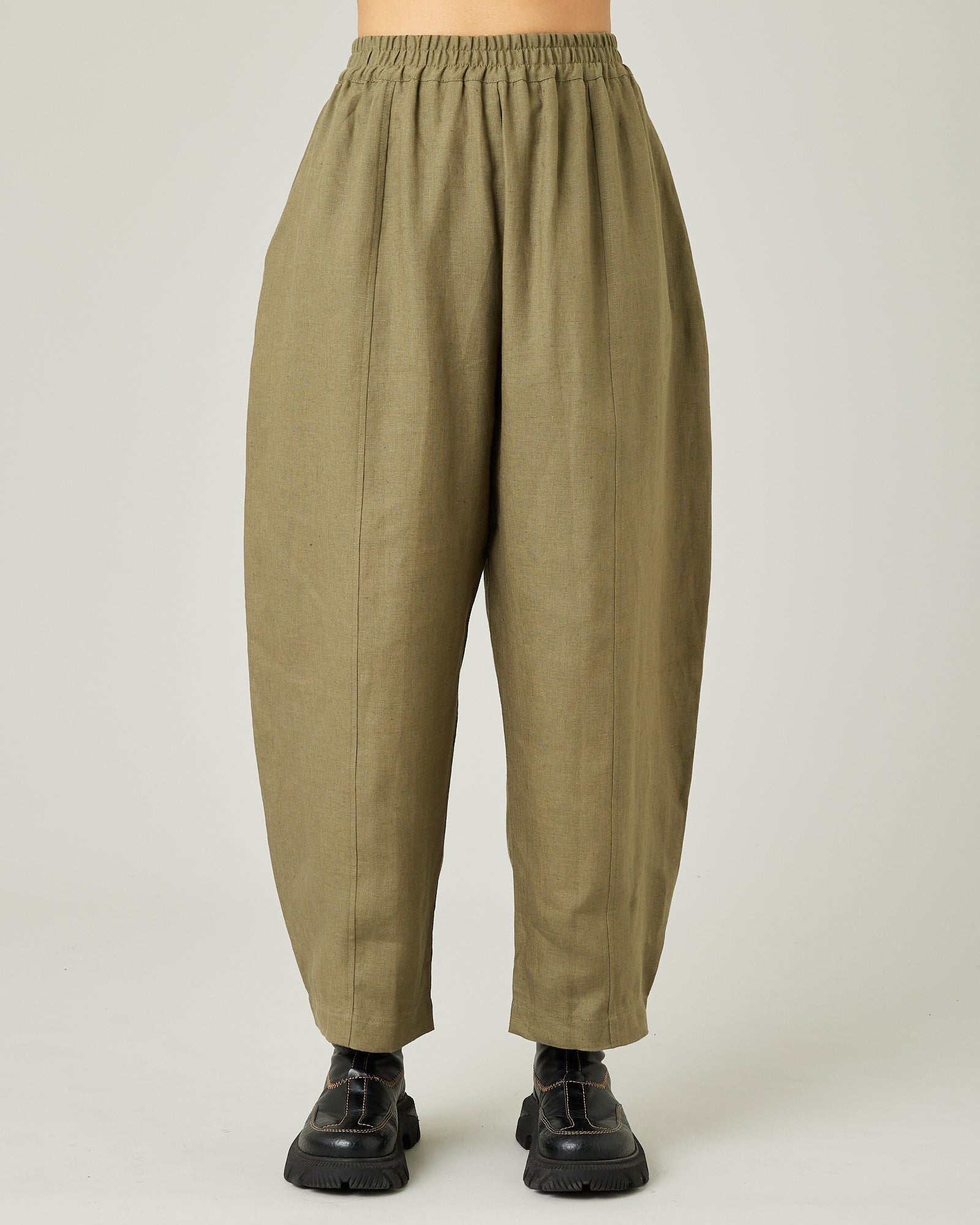 Mabel - Khaki Linen Trousers – Beyond Nine