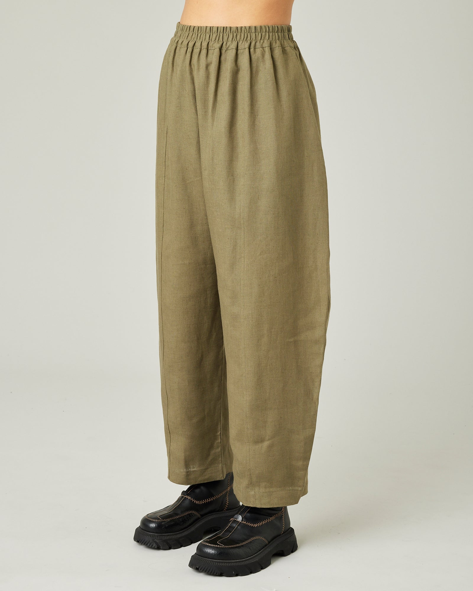 Mabel - Khaki Linen Trousers – Beyond Nine