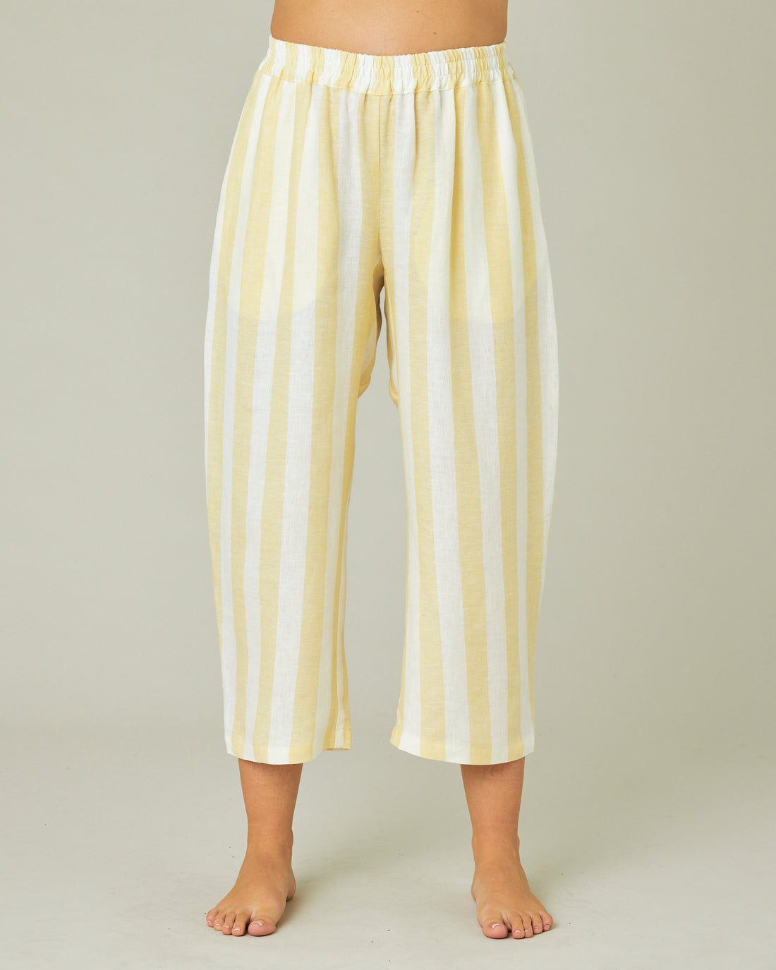 Ultimate PJ Top Lemon Stripe Linen – Beyond Nine