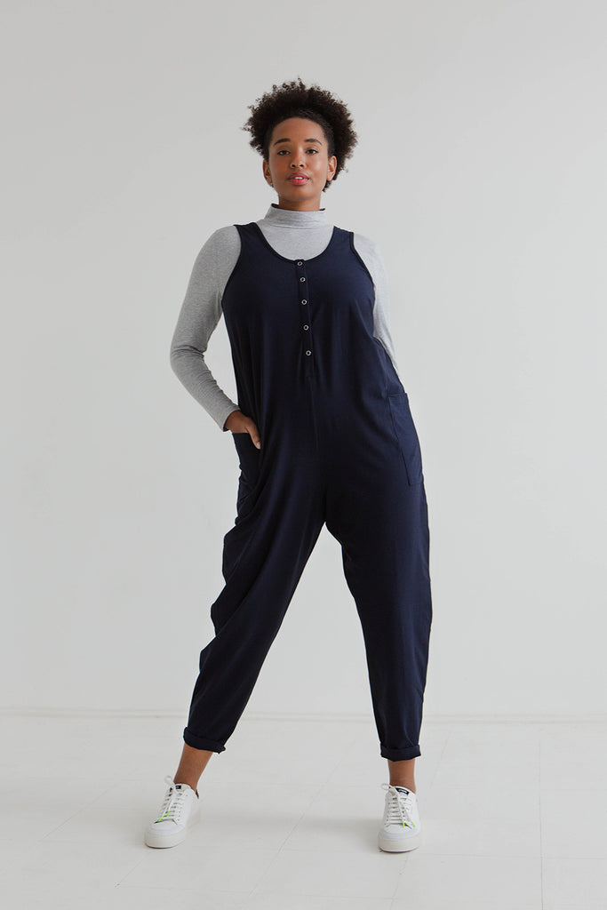Poppy Jumpsuit - Midnight Navy – Beyond Nine
